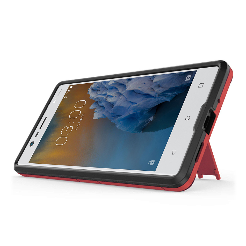 Slim Armour Tough Shockproof Case for Nokia 3 (Red)